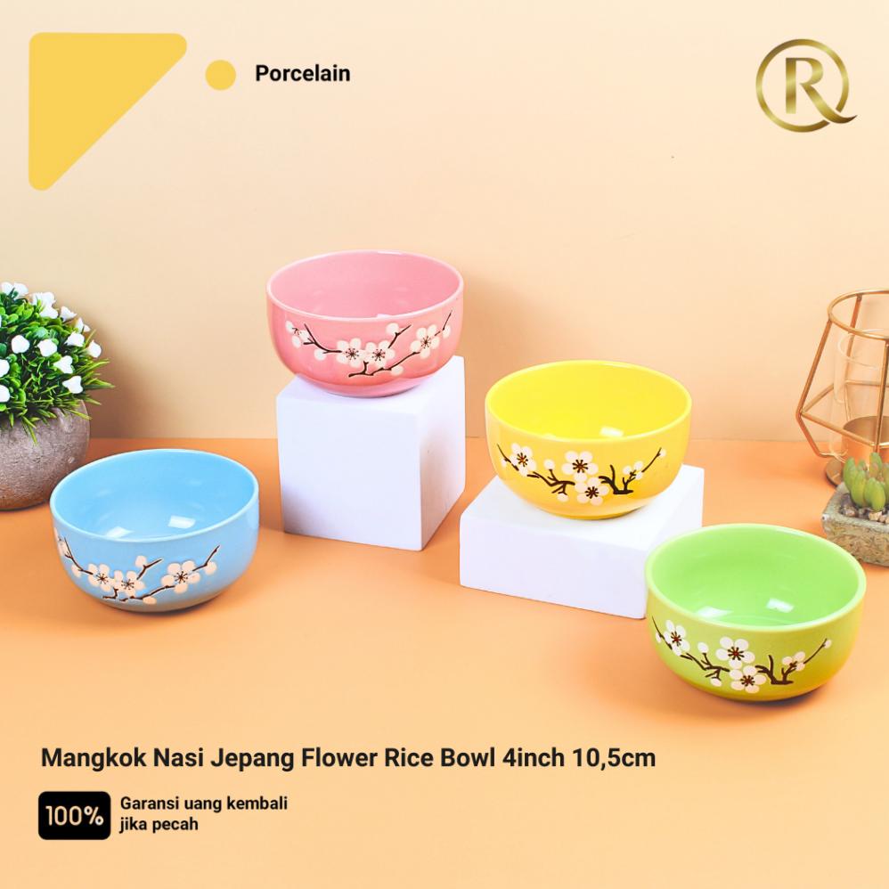Jual Mangkok Nasi Jepang Flower Rice Bowl Porcelain Keramik 4inch 10 ...