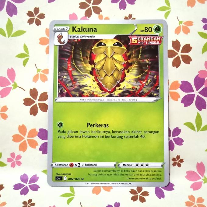 Jual kakuna C s5a | 002/070 pokemon tcg indonesia set 8 | Shopee Indonesia