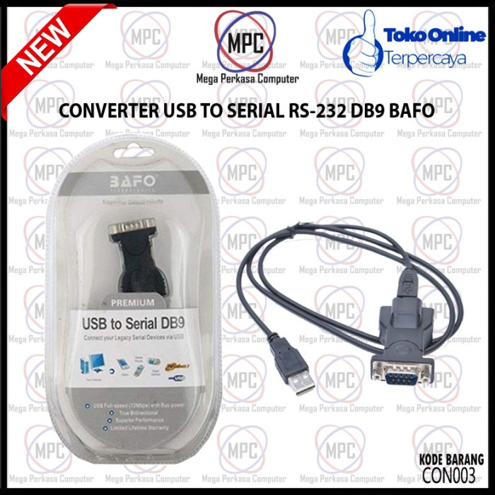 Jual CONVERTER USB TO SERIAL DB9 BAFO ORIGINAL | Shopee Indonesia