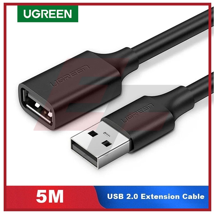 Jual UGREEN 10318 KABEL EXTENSION 5M USB MALE TO USB FEMALE 2.0 CABLE ...