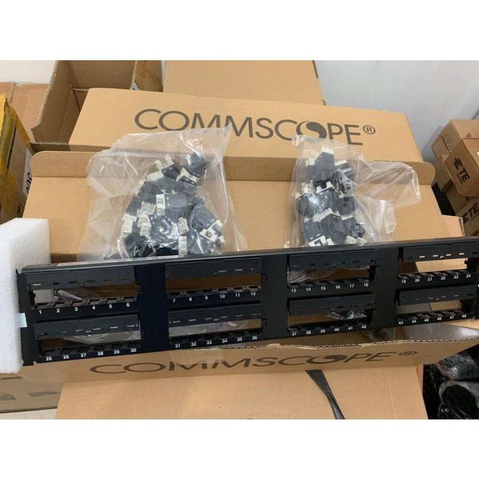 Jual AMP Patch panel 48 port Cat6 / AMP COMMSCOPE patch panel 48port ...