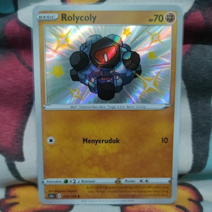 Jual Pokemon TCG Indonesia Shiny Rolycoly SC3a 219/159 | Shopee Indonesia