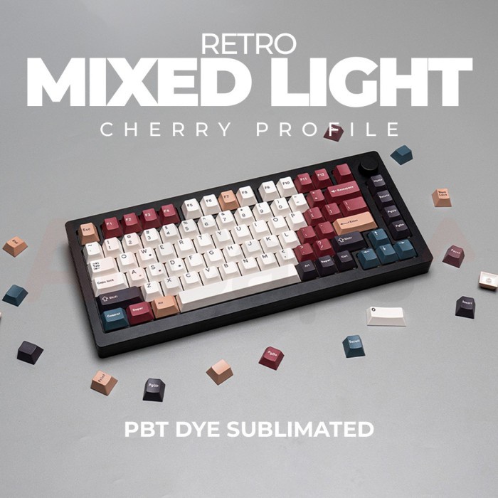 Jual Retro Mixed Lights PBT Dye Sub Keycaps | Shopee Indonesia