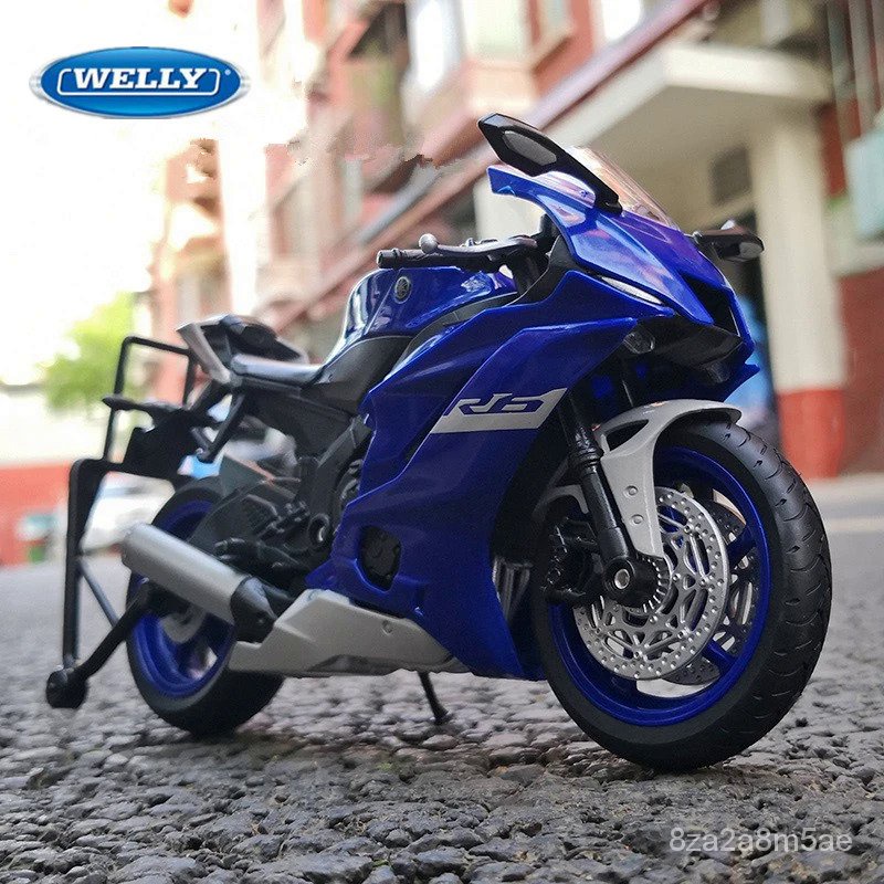 Jual Welly 1:12 Yamaha YZF-R6, Model Diecast Sepeda Motor Balap Logam ...