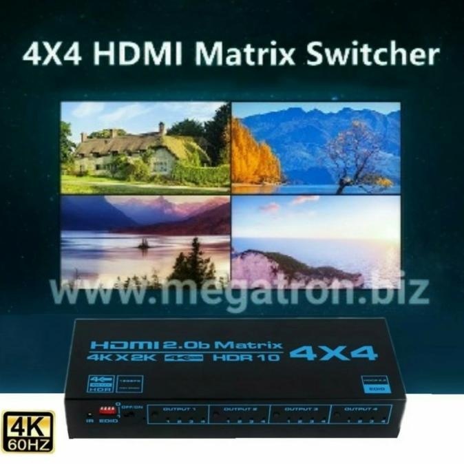 Jual 4K HDMI Matrix Switcher 4x4 (4 input-4 output) | Shopee Indonesia