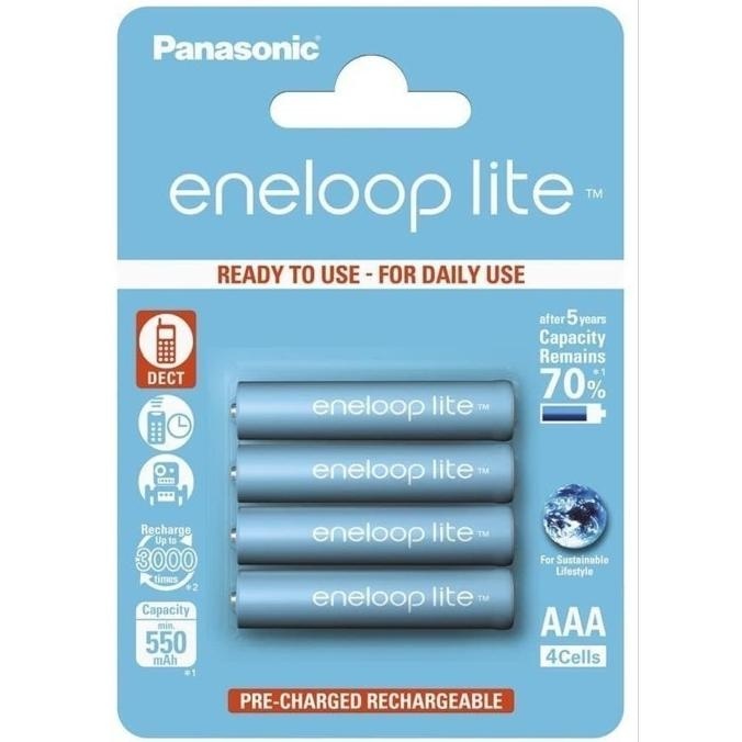 Jual Panasonic Eneloop Lite A3 AAA Batre Rechargeable 550mAH ORI 4pcs ...
