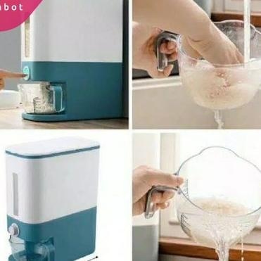 Jual Mall Perabot | Wadah Yimpanan Beras Otomatis Disser Beras 12 Liter ...