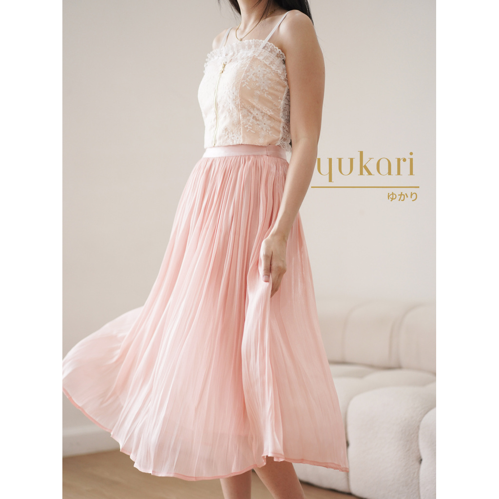 Jual [YUKARI.IDN] 아리아나 ARIANA SKIRT | Rok Plisket Shimmer Glossy ...