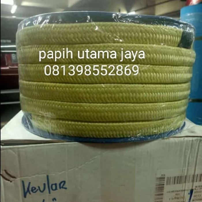 Jual Baru Gland Packing Kevlar Aramid Fiber 25Mm X 25Mm X 1 Roll / 5Kg ...