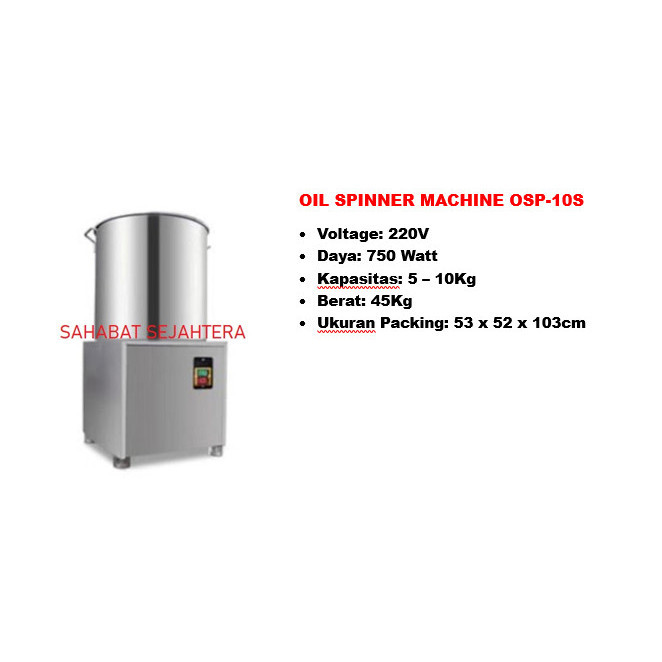 Jual New Ori Oil Spinner Machine Osp-10S Mesin Peniris Minyak Limited ...
