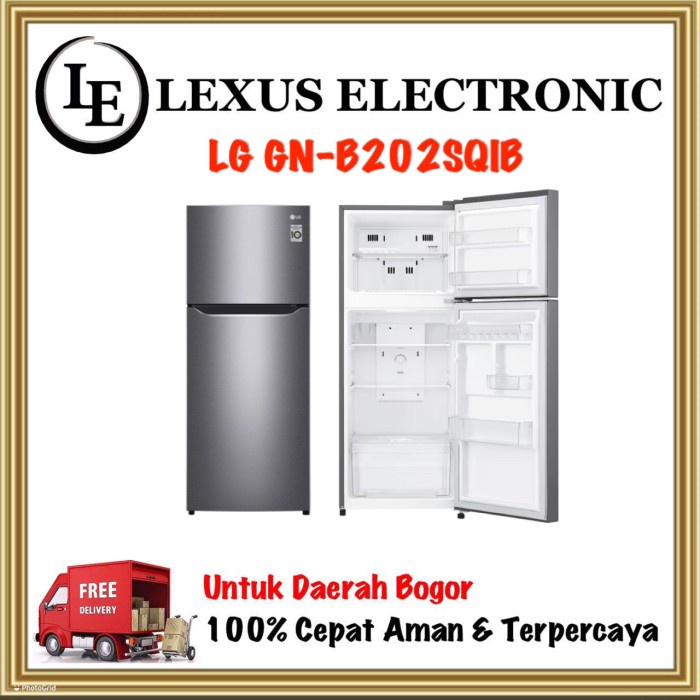 Jual [Baru] Lg Kulkas 2 Pintu Inverter Gn-B202Sqib 202Sqib Berkualitas ...