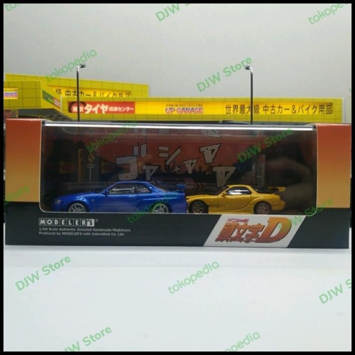 Jual Ready Modelers Initial D Hi Story Nissan Skyline GTR R34 & Mazda RX7 FD3S | Shopee Indonesia
