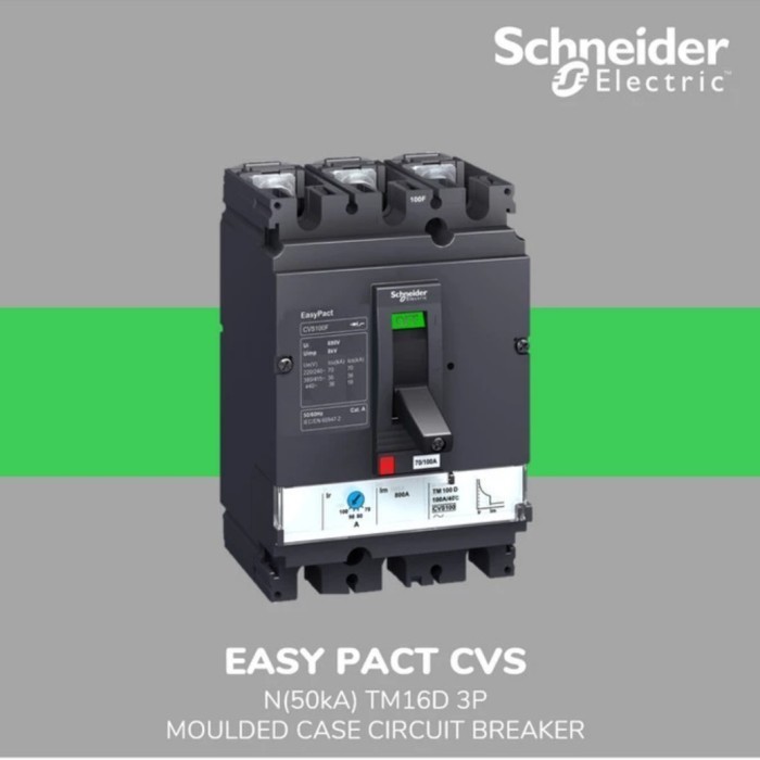 Jual [New Ori] Mccb Schneider Compact Cvs100N 3P 16A 50Ka Series - Lv510470 Original Limited ...