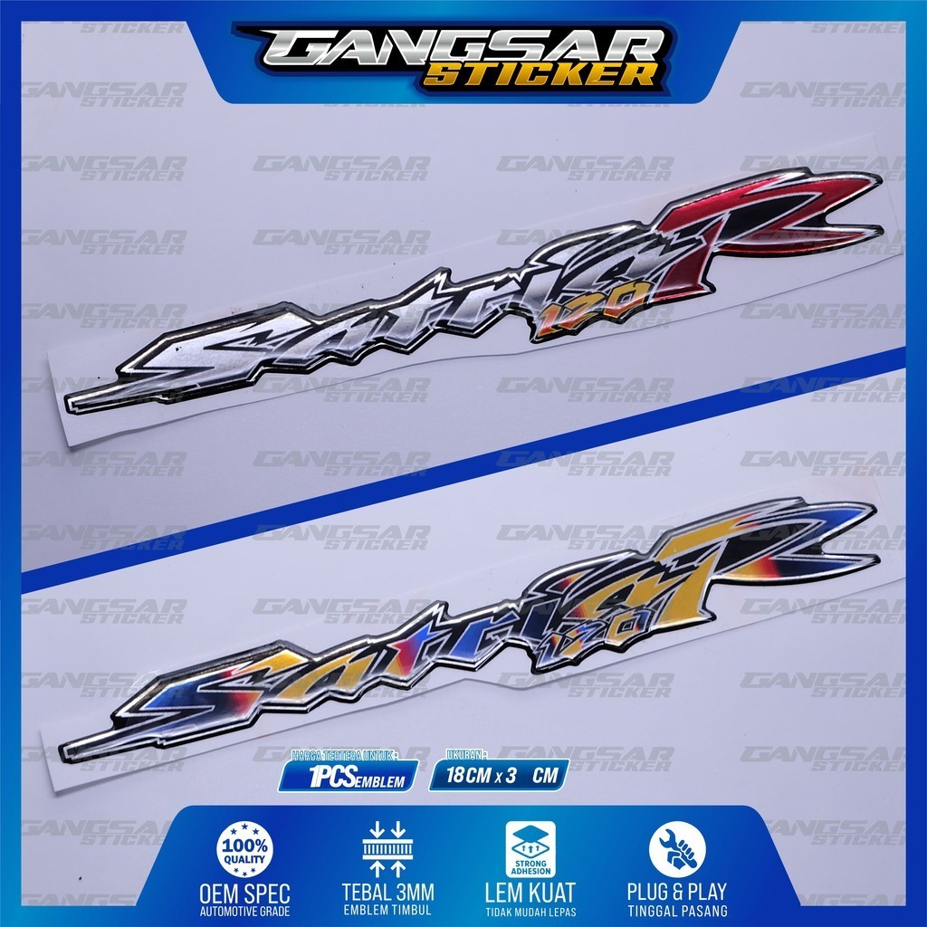 Jual Emblem suzuki satria r 120 / emblem timbul suzuki satria hiu ...