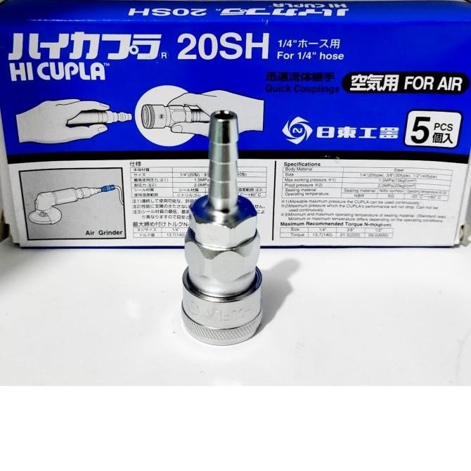 Jual Quick Coupler Nitto Kohki 20Sh / Kopler Angin Nitto Sh20 Made In ...