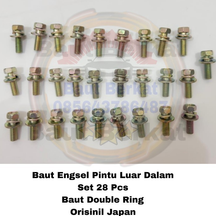Jual SET baut engsel pintu luar dalam hardtop 1F 2F land cruiser FJ BJ ...