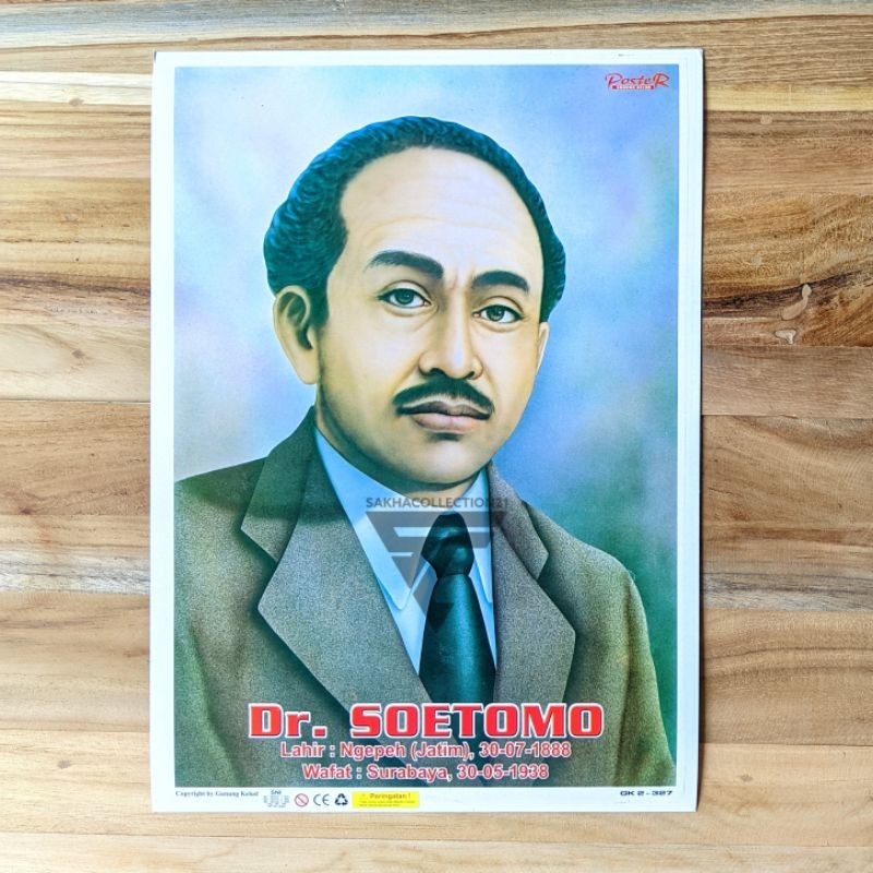 Jual Poster Gambar Pahlawan Dr. Soetomo/Sutomo / Pahlawan Nasional Indonesia | Shopee Indonesia