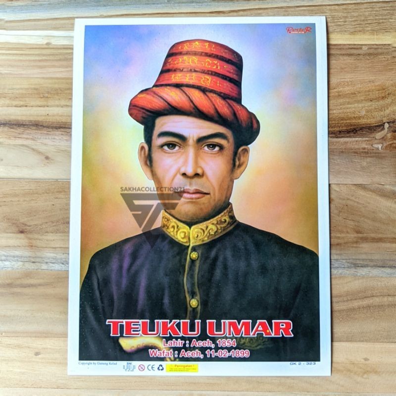 Jual Poster Gambar Pahlawan Teuku Umar / Pahlawan Nasional Indonesia ...