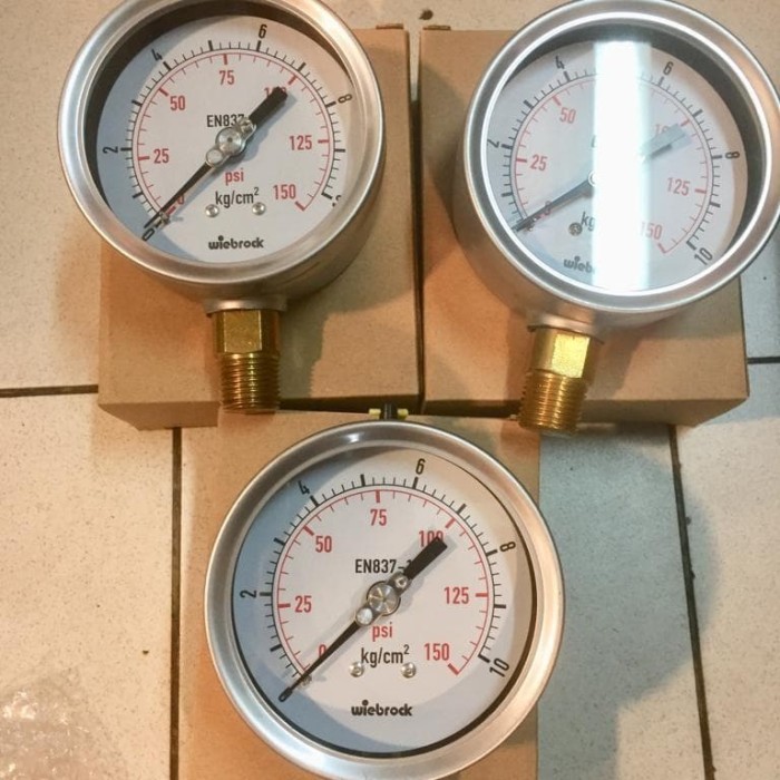 Jual COD 4 Inch Pressure Gauge Stainless Drat 1/2 Limited | Shopee ...