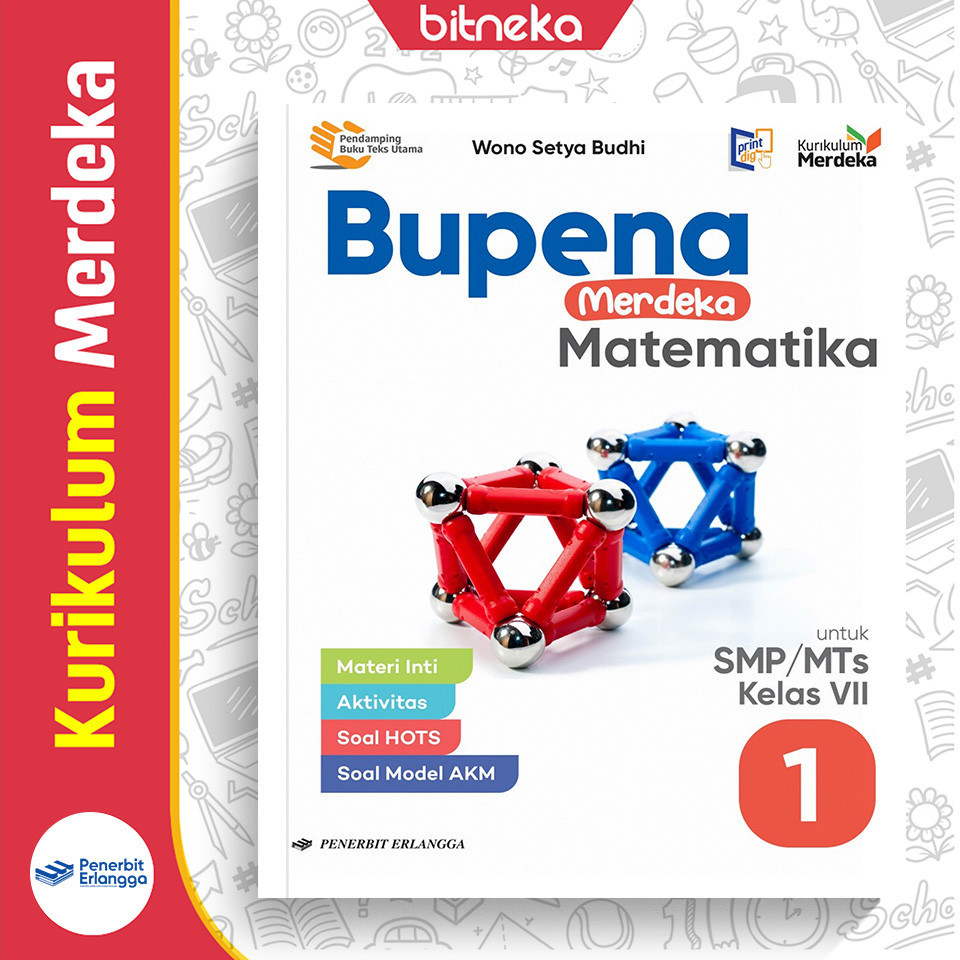 Jual Buku BUPENA Merdeka Matematika Jilid 1 SMP/MTs Kelas 7 - Wono Setya Budhi K-Merdeka ...
