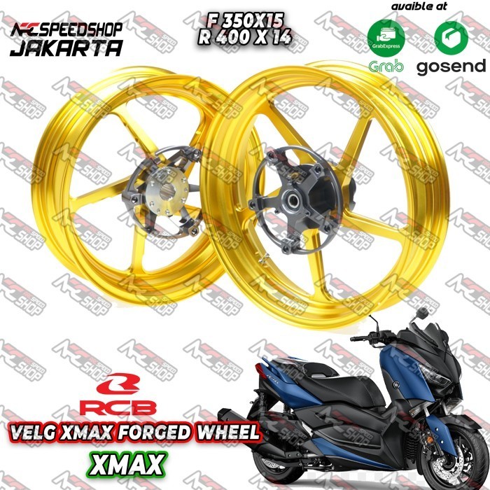 Jual Velg XMAX RCB Forged Wheel F 350x15 & R 400 x 14 GOLD | Shopee ...