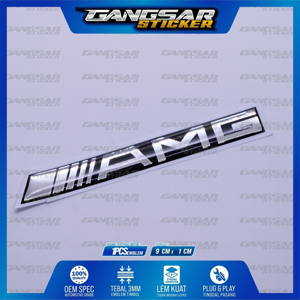 Jual Emblem logo amg / emblem timbul amg mercy / sticker mercedes amg ...