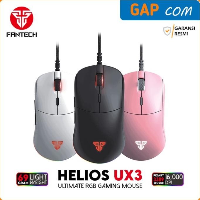 Jual Mouse Gaming Fantech UX3 Helios Ultimate RGB Gaming Mouse Pixart ...