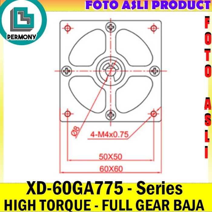 Jual 60Ga775 Motor Dc Gear Box Xd-60Ga775 Gir Box Best | Shopee Indonesia
