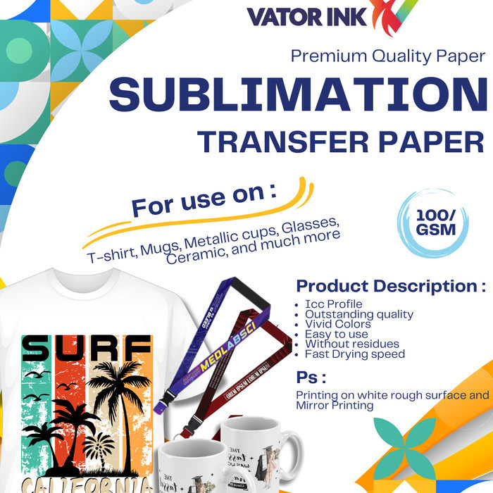 Jual Tf Paper Sublim Kertas Sublim Vator Ukuran 30X42Cm Isi 100Lbr Best ...