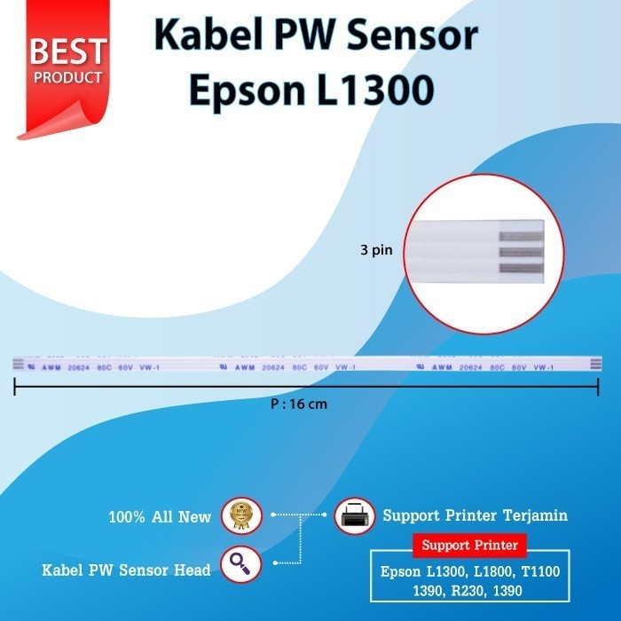 Jual Kabel Pw Sensor Epson L1300 T1100 1390 L1800 Flexible Printer 1100 ...