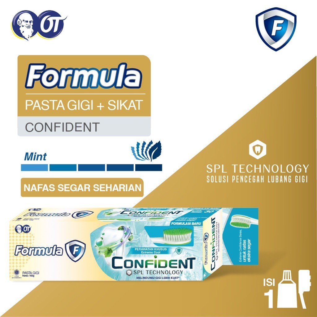 Jual Formula Confident Odol 160gr Free sikat gigi | Shopee Indonesia
