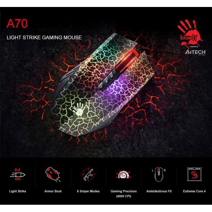 Jual Bloody A70 Light Strike Gaming Mouse - Activated Ultra Core 4 ...