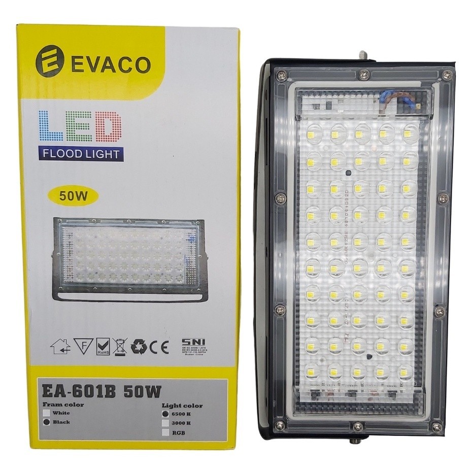 Jual Lampu Tembak Sorot Evaco 50 Watt Lampu Sorot Led Evaco 50 Watt ...