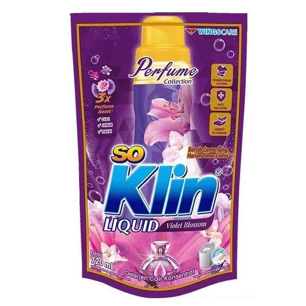 Jual SOKLIN LIQUID DETERJEN VIOLET POUCH 720 ML | Shopee Indonesia