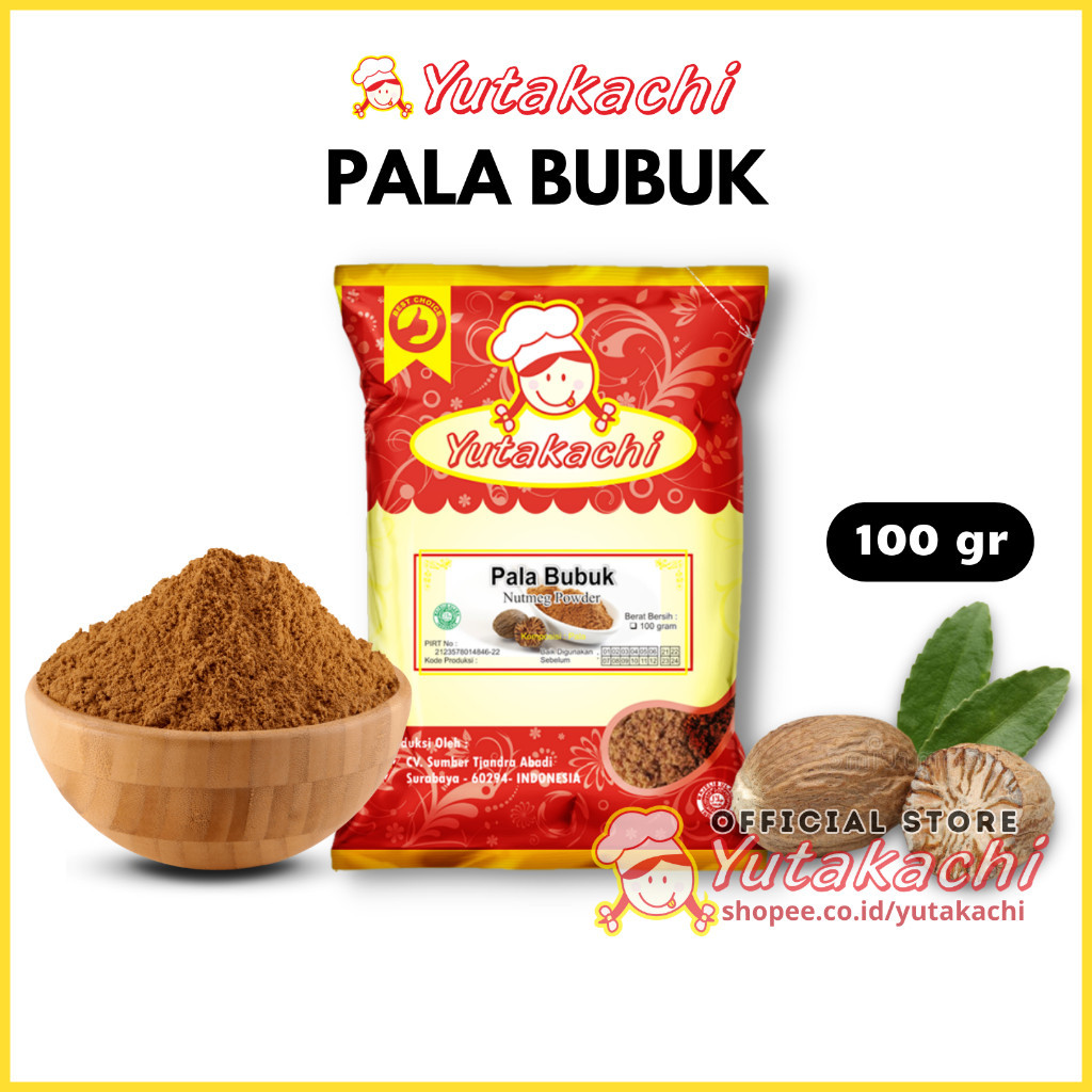 Jual Pala Bubuk 100 gram Yutakachi / Ground Nutmeg / Bumbu Rempah Masak ...