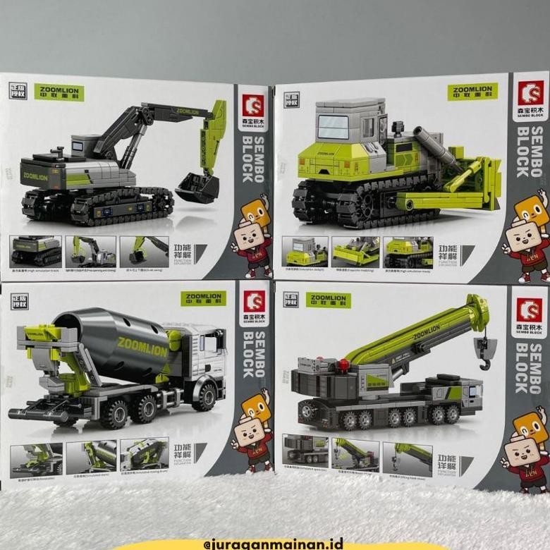 Jual ORIGINAL SEMBO BLOCKS Zoomlion Truck Series - Bricks brick block bongkar susun 200-300an ...