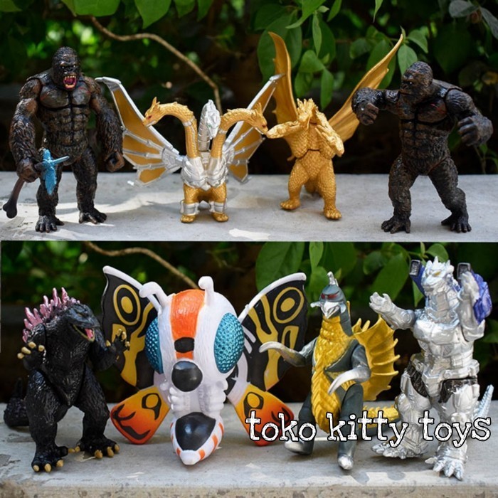 Jual Terlaris ACTION FIGURE GODZILLA SET 8 KOMPLIT MAINAN ANAK GODZILA ...