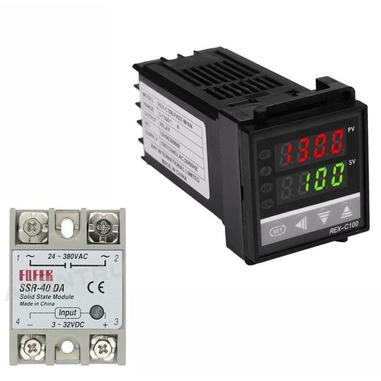 Jual Discount Pid Rex C100 Temperature Thermostat Thermocouple Controller Output Ssr Relay ...