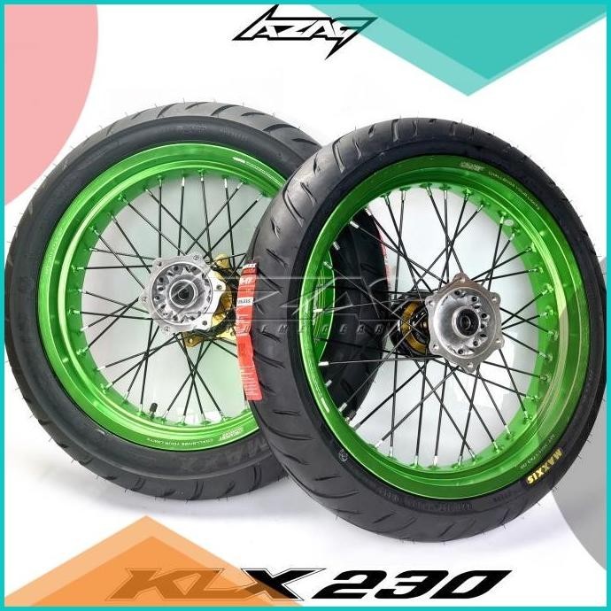Jual ban set modif supermoto klx 230 ring 17 maxxis scarlet crossbone ...