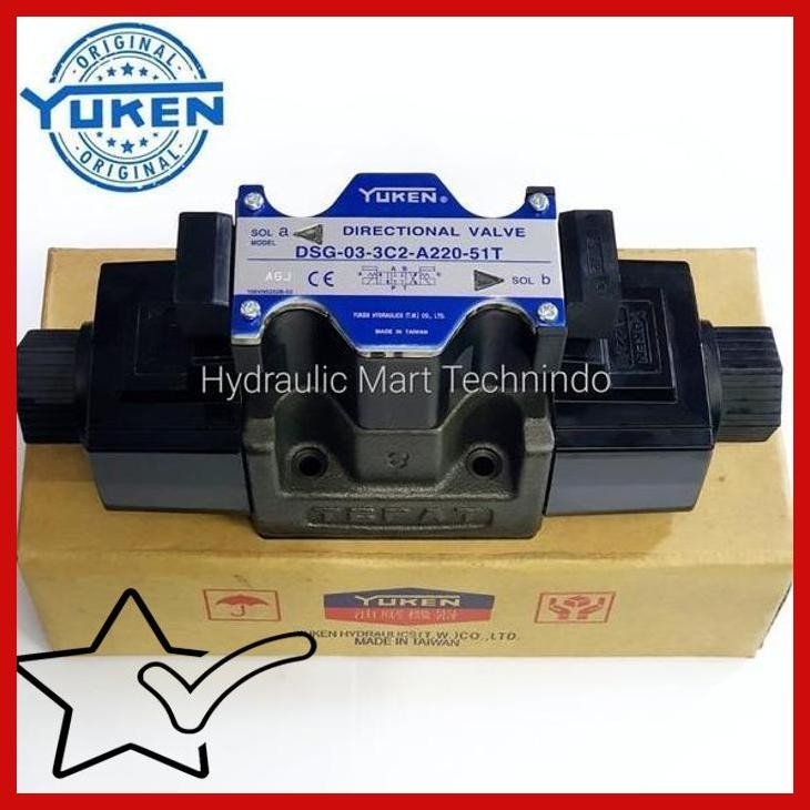 Jual [HMEB] SOLENOID HIDROLIK YUKEN DSG 03 3C2 A220 51T _ AC220 (A B,P T CLOSED) MADE IN TAIWAN ...