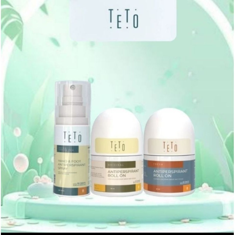 Jual Teto antiperspirant,hand & foot spray/roll on original/roll on ...