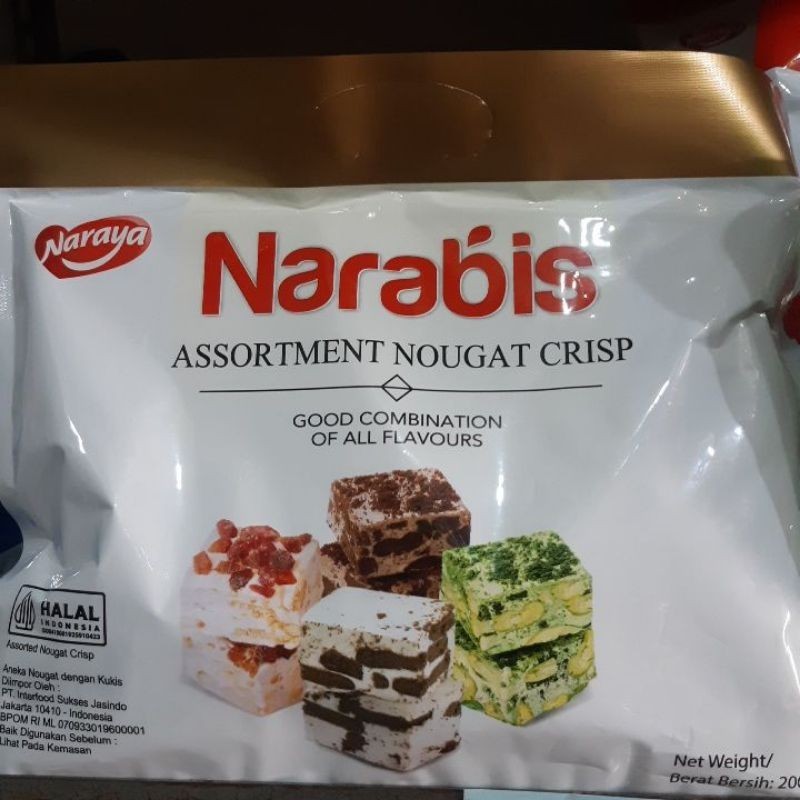 Jual Naraya Narabis Nougat crisp 200gram | Shopee Indonesia