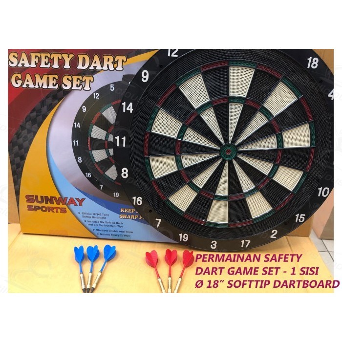Jual SUNWAY PERMAINAN SAFETY DART GAME SET 18 INCHI PLASTIK MDB318 1 ...