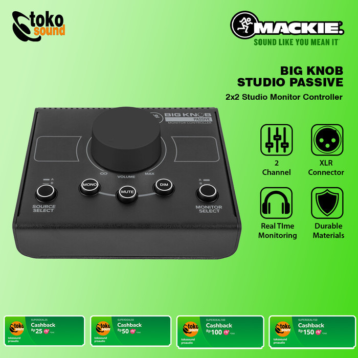 Jual MACKIE BIG KNOB PASSIVE - 2X2 STUDIO MONITOR CONTROLLER | Shopee ...