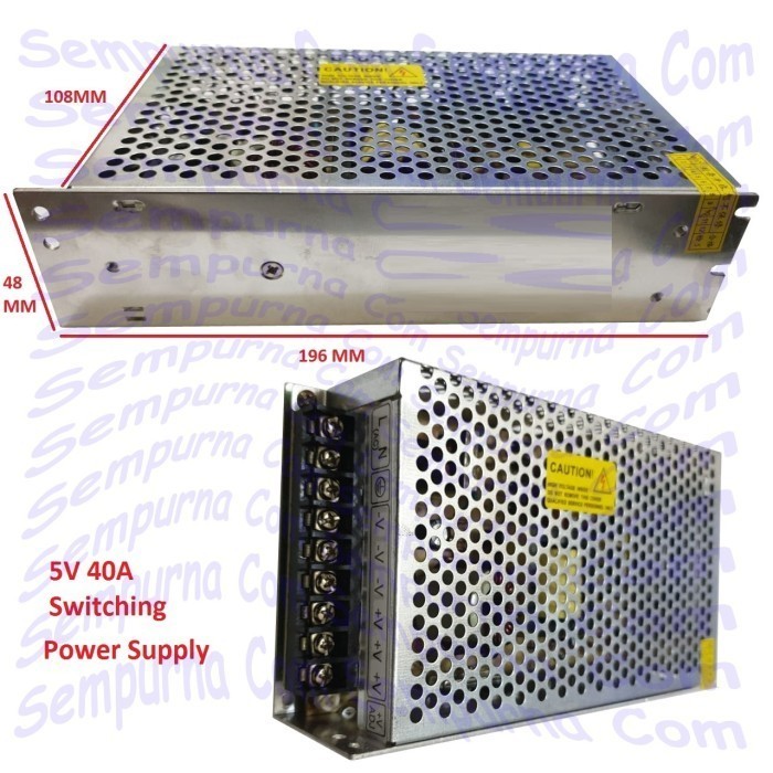 Jual Switching power Supply 5V 40A Running text berkualitas | Shopee ...