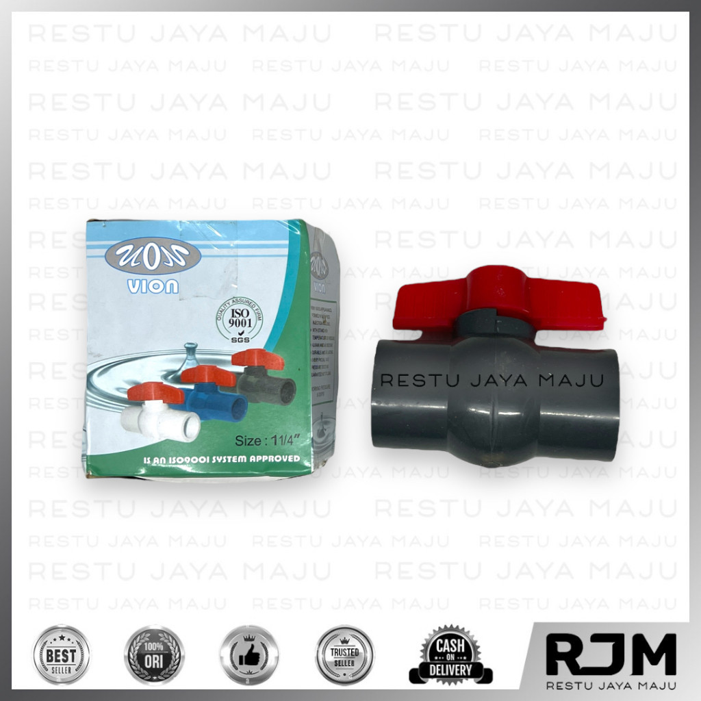 Jual VION Ball Valve PVC 2 1/2 3 4 " inch Inch Stop Kran Pipa Plastik rj | Shopee Indonesia