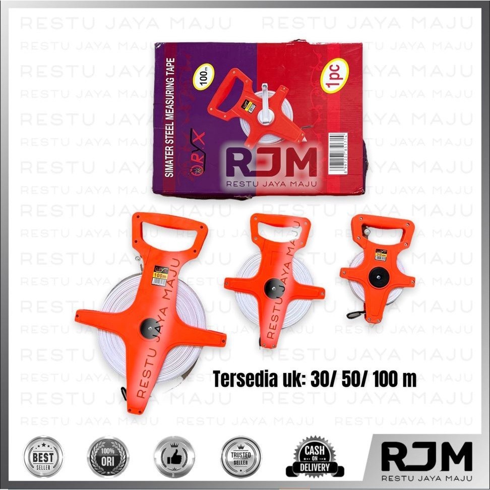 Jual ORYX Meteran Terbuka Roll Tancap Tanah Tanam Fiber Gulung 30 50 100 M | Shopee Indonesia