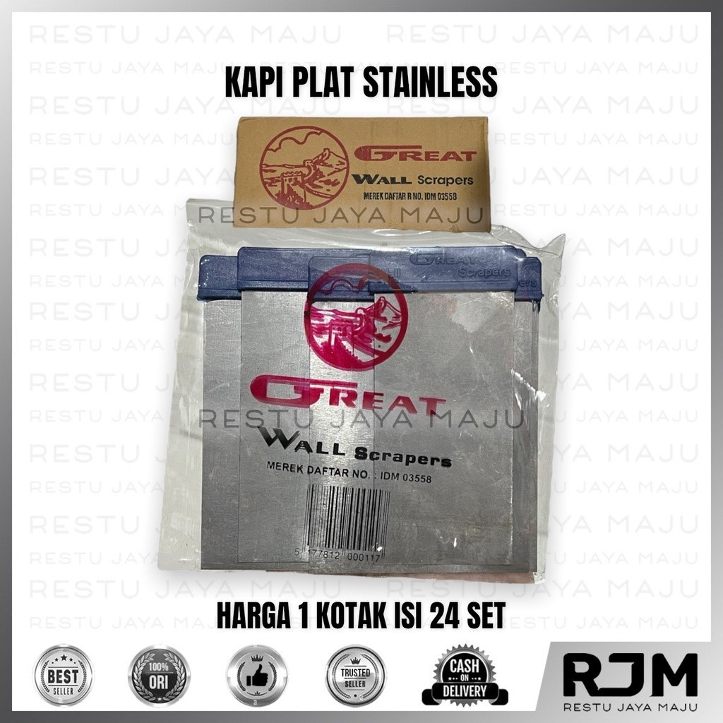 Jual [24 pcs] GREAT WALL Kapi Plat Set Kape Cat Pisau Dempul Plamir ...