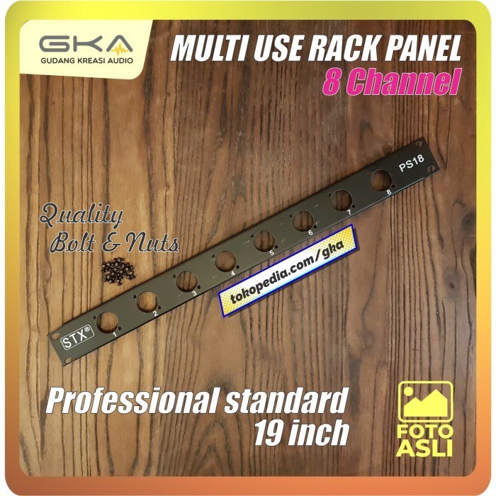 Jual PANEL RAK 8 LUBANG PANEL INPUT SASIS XLR SPEAKON NEUTRIK SEETRONIC ...