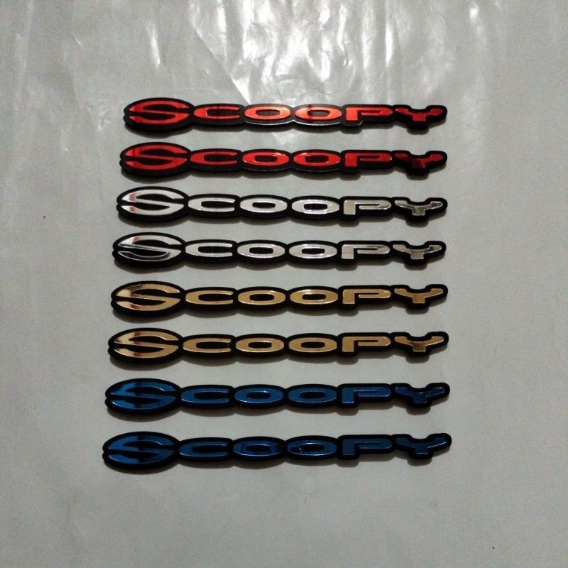 Jual Emblem Scoopy Akrilik 3D Ukuran 18 x 2 ( Kiri Kanan ) | Shopee ...